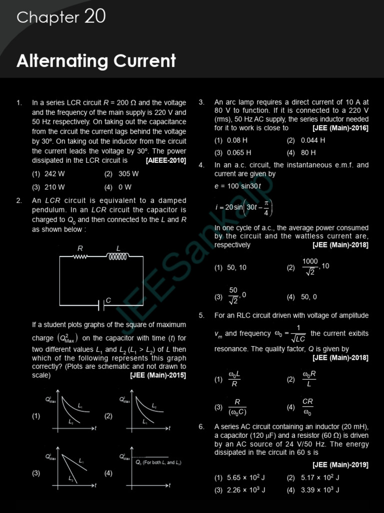 Alternating Current | PDF | Electrical Network | Inductor