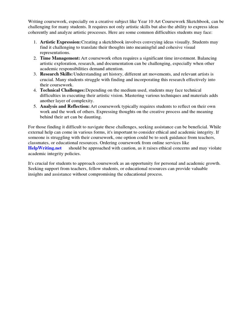 Year 10 Art Coursework Sketchbook | PDF | Drawing | Paintings