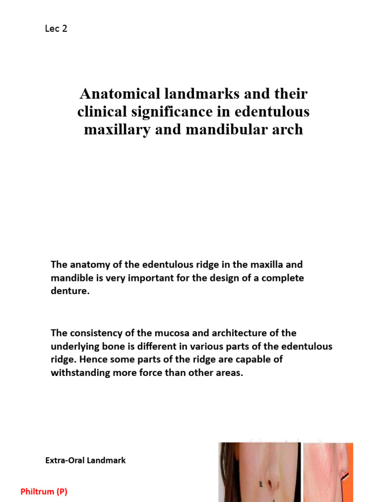 Anatomical Landmarks and Their Clinical Significance in Edentulous ...