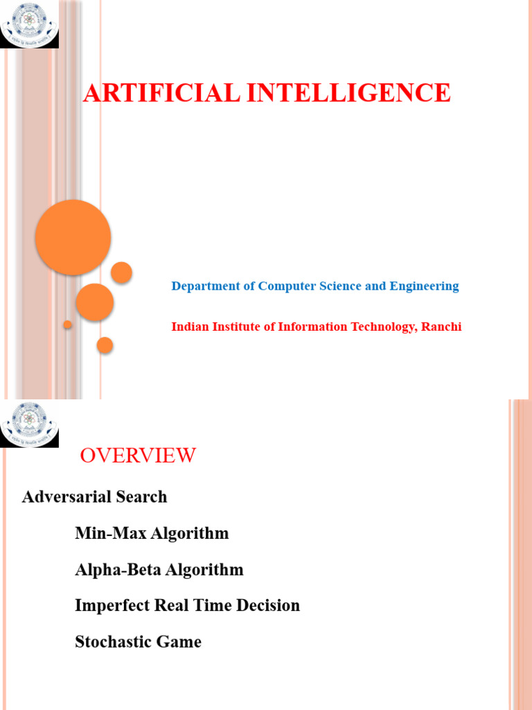 0 Adversial Search Min Max ALpha Beta | PDF | Applied Mathematics | Mathematical Logic