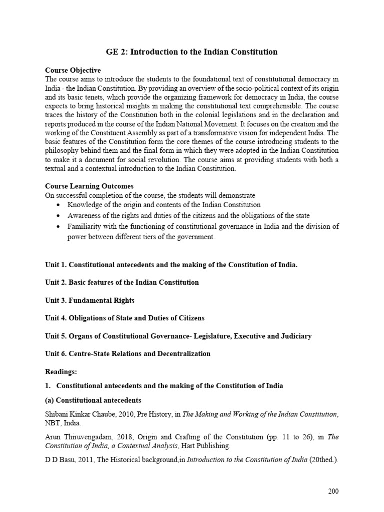 Intro To Indian Constitution | PDF | Constitution | Democracy