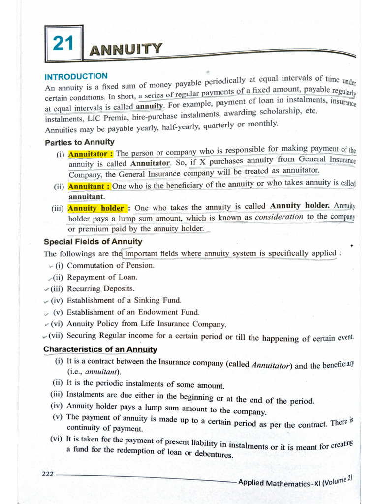 Annuity Notes | PDF