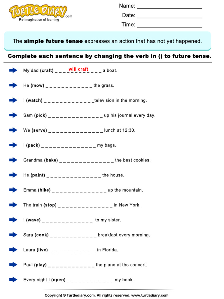 Future Tense Verbs | PDF