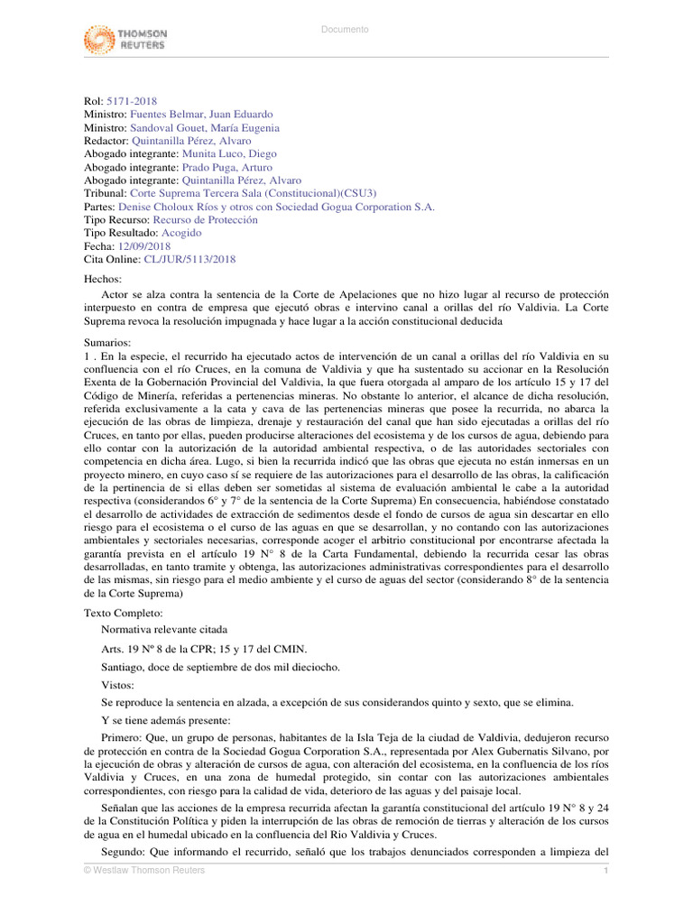 Denise Choloux Ríos y Otros Con Sociedad Gogua Corporation S.A. Fallo ...