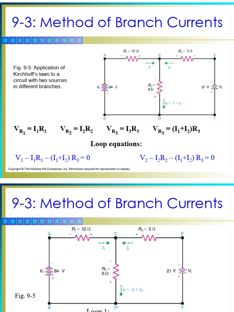 Method of Branch Current | PDF | Computer Engineering | Electronics