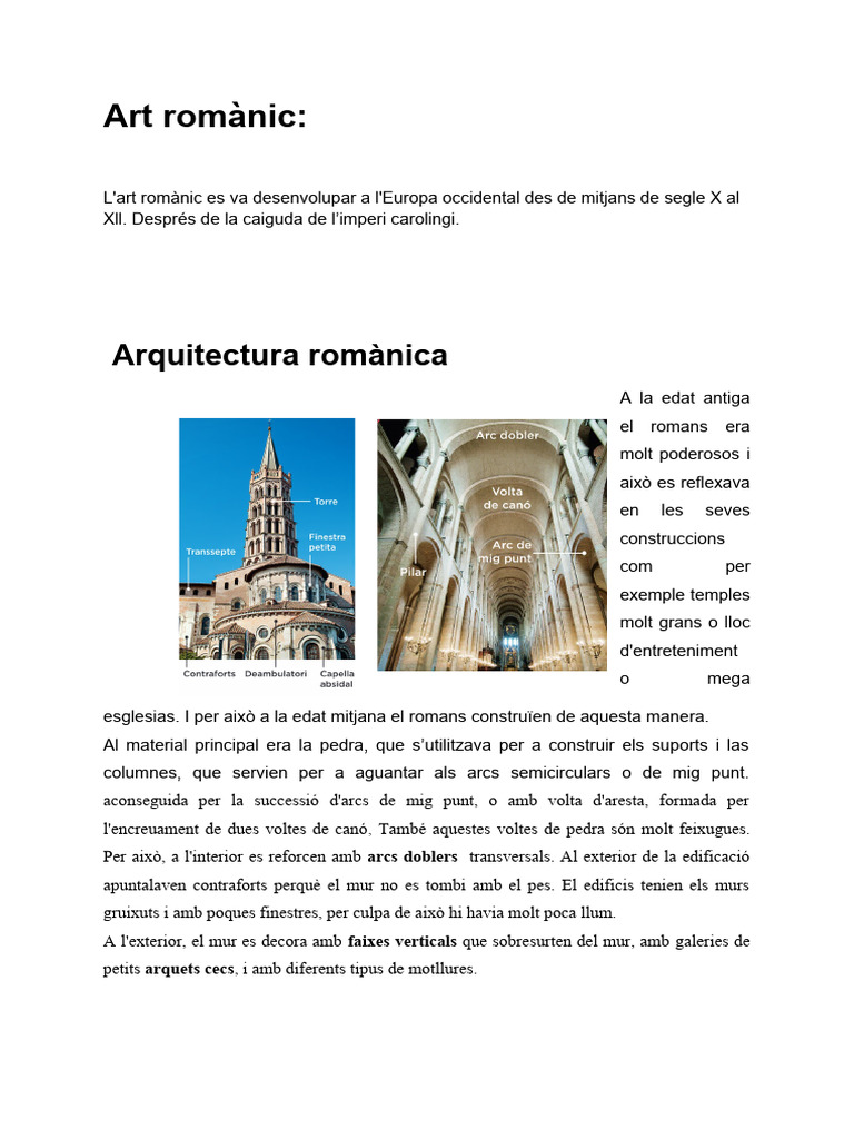 Art Romanic I Gotic | PDF