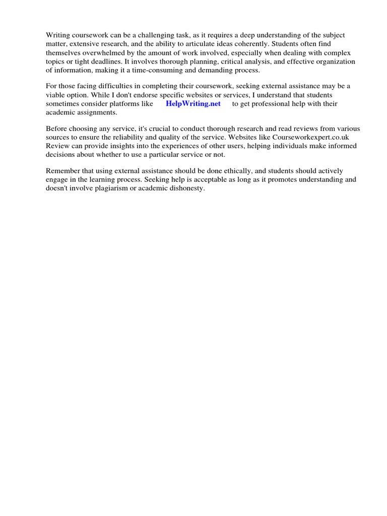 Coursework Help for Students | PDF | Plagiarism