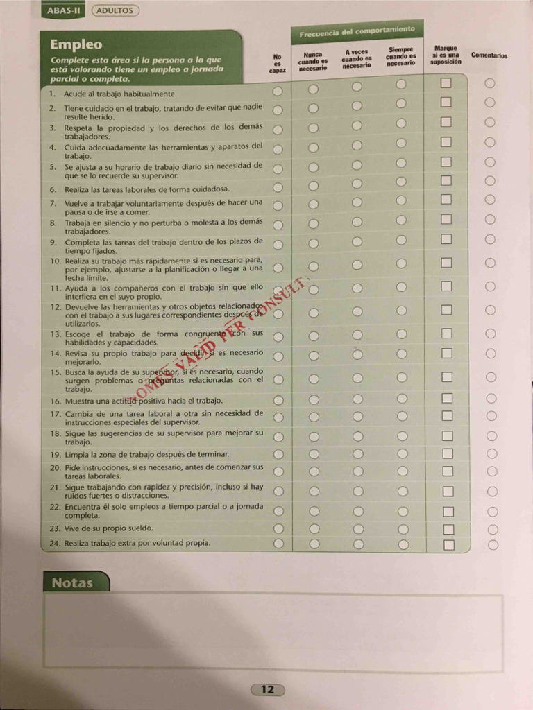Abas II, Adultos | PDF Abas II, Adultos | PDF