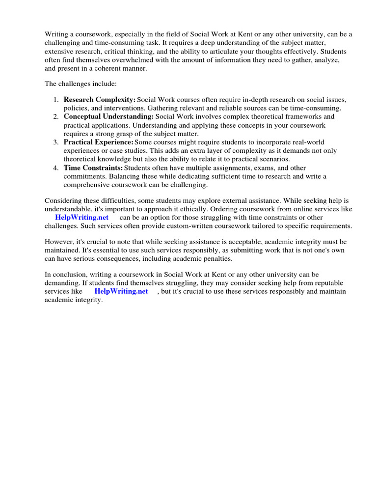 Social Work Course Kent | PDF | Social Work | Employment
