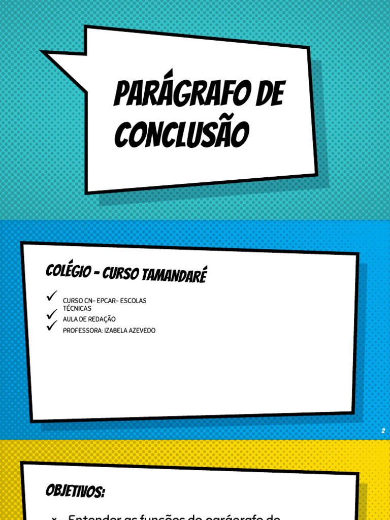 Estrutura do Parágrafo de Conclusão | PDF