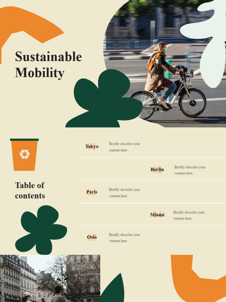Sustainable Urban Mobility Vectors Presentation Orange Variant | PDF | Infographics ...