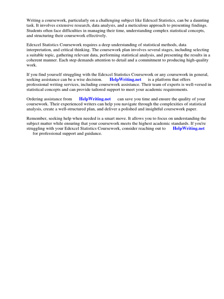 Edexcel Statistics Coursework Plan Example | PDF | Outlier | Quartile