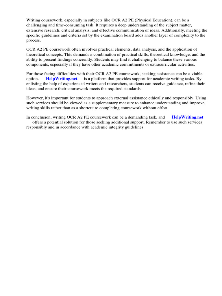 Ocr A2 Pe Coursework Guidance | PDF | Http Cookie | Information