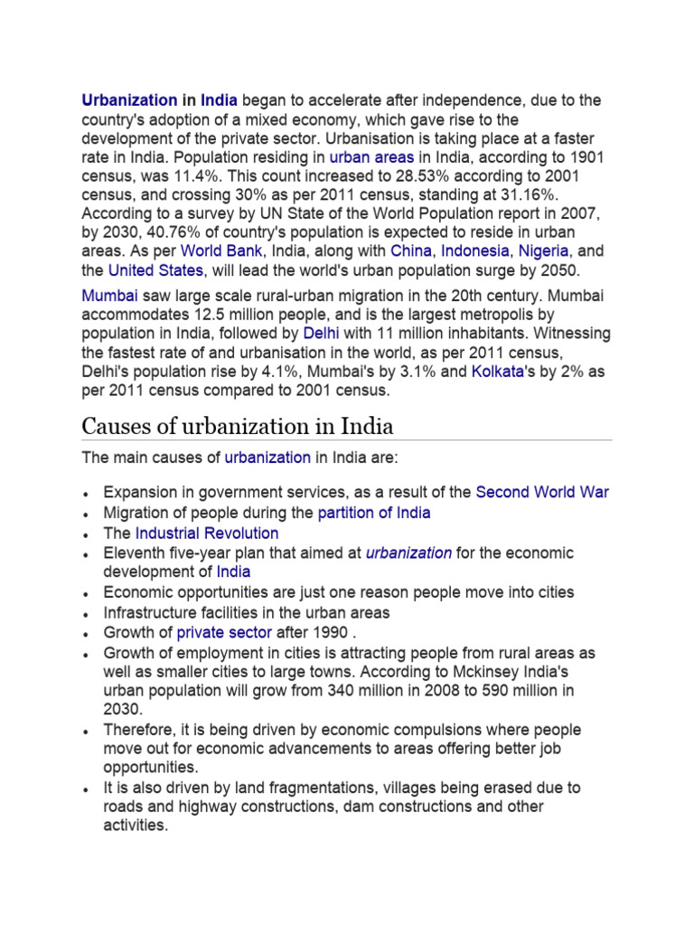 Urbanization | PDF | Urbanization | Economies