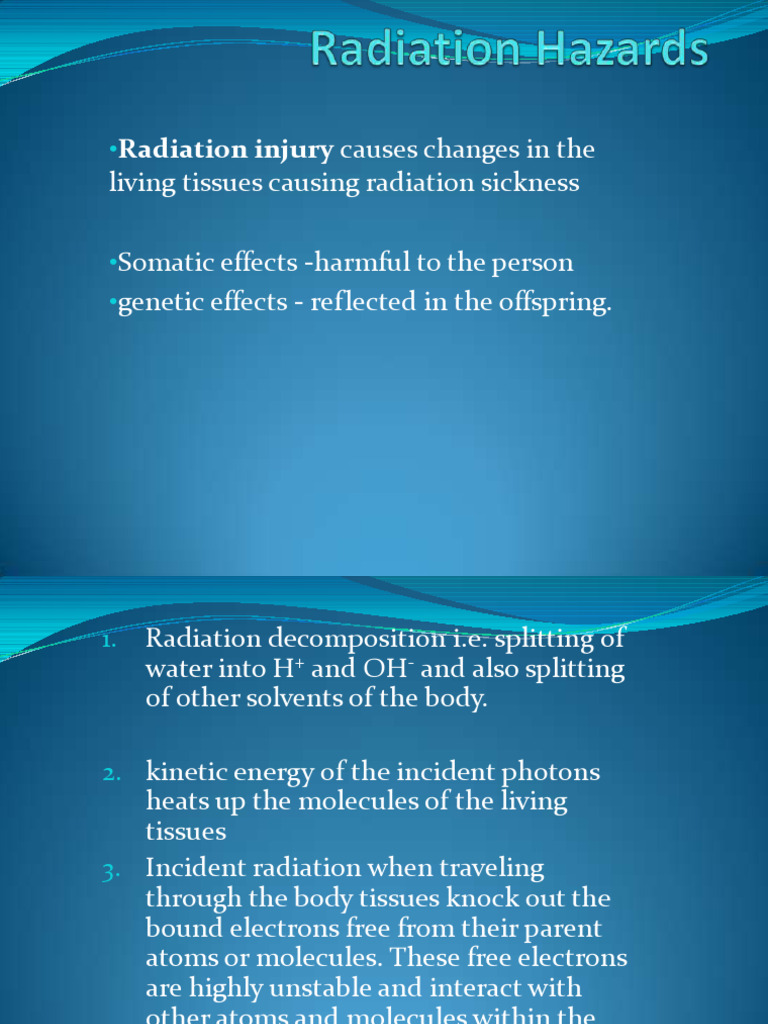 Understanding Radiation Injury Effects | PDF | Ionizing Radiation ...