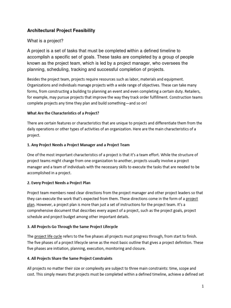 Architectural Project Feasibility Note | PDF | Feasibility Study | Project Management
