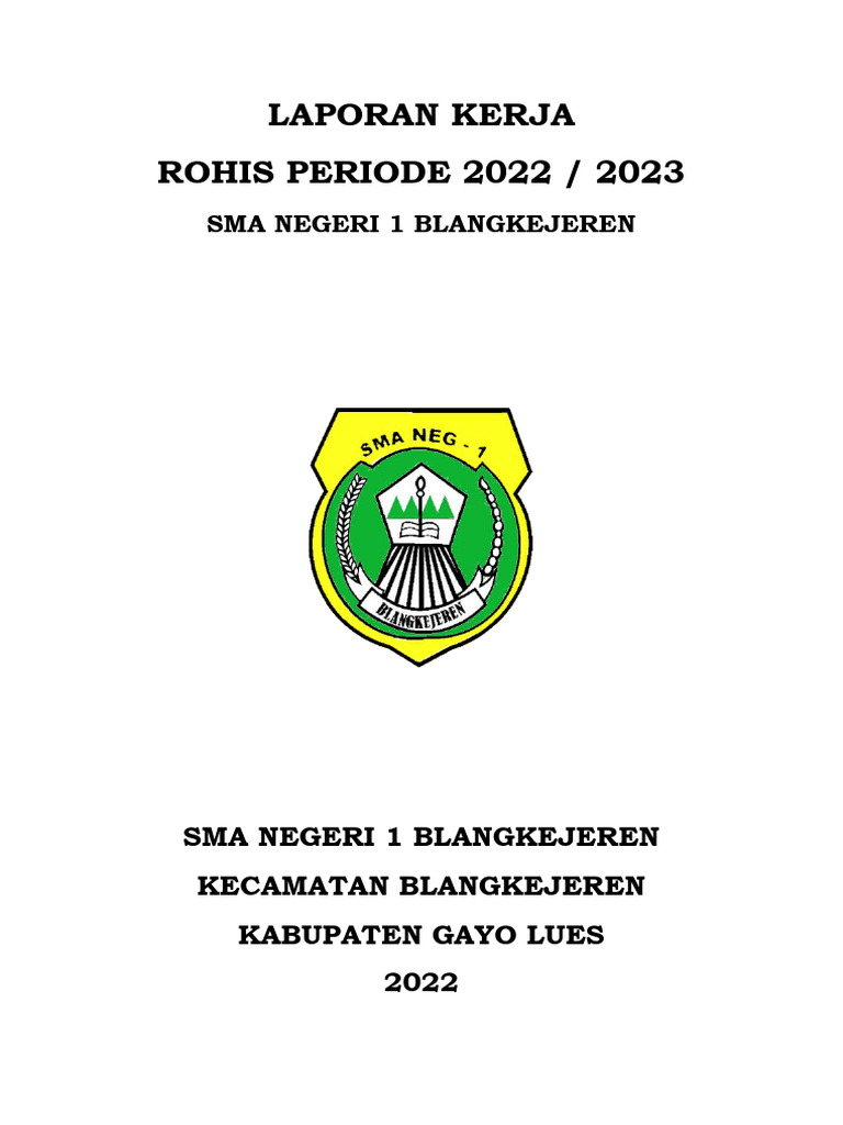 Laporan Kerja ROHIS 2022/2023 | PDF