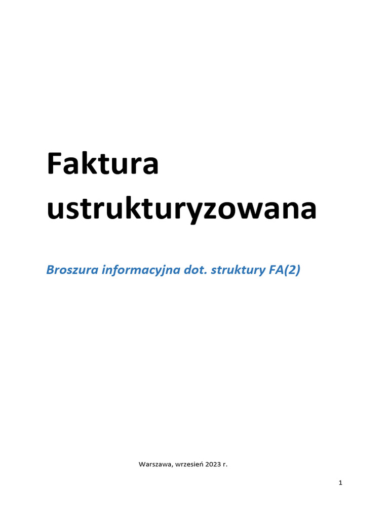 Broszura Informacyjna Struktury Logicznej Fa 2 | PDF