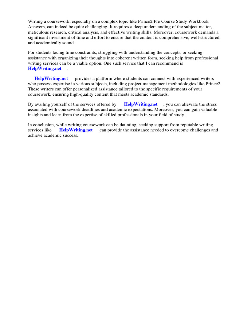 Prince2 Pre Course Study Workbook Answers | PDF | Project Management | Risk