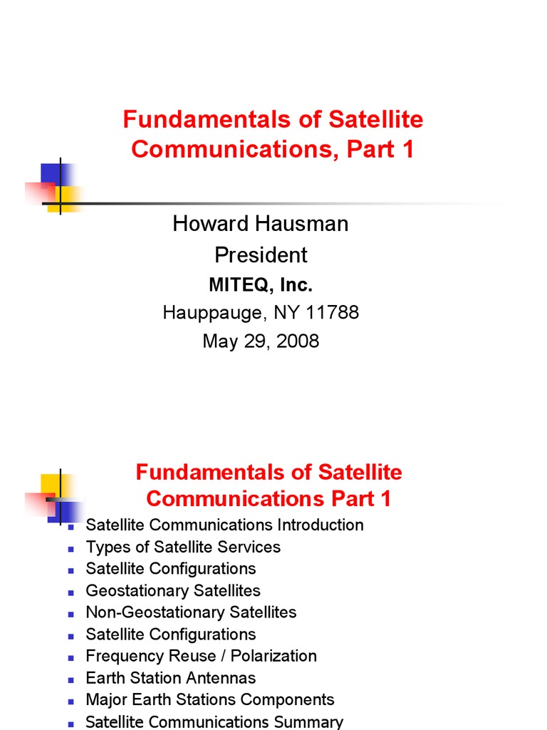 View Graphs Fundamentals Satellite Communication Part 1 | PDF ...