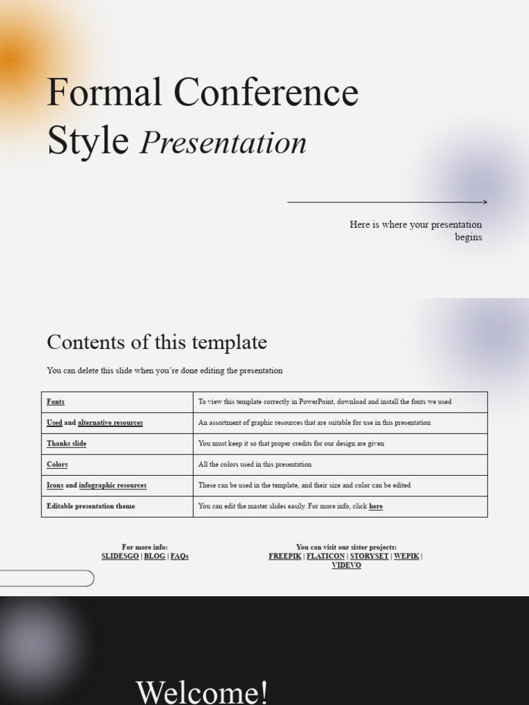 Formal Conference Style Presentation Simple | PDF | Planets | Solar System