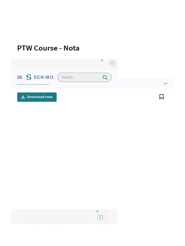 PTW Course - Nota - PDF | PDF | Scribd | Electronic Publishing