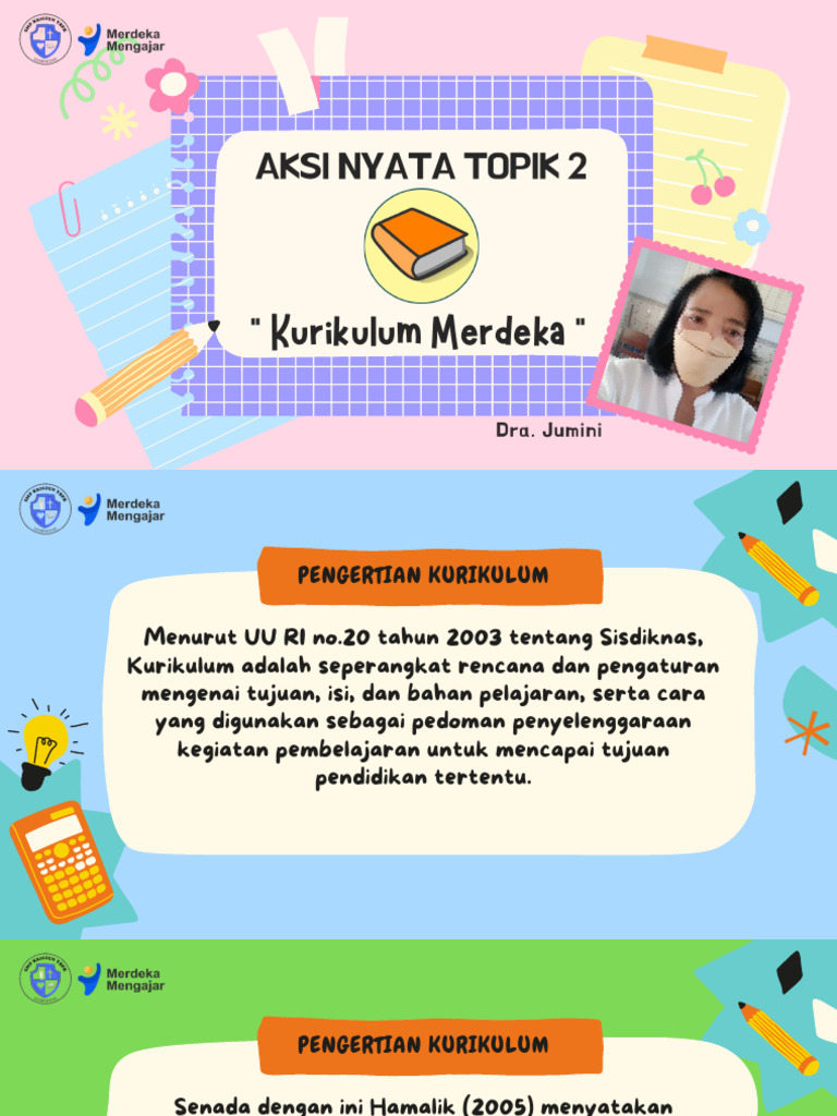 AKSI NYATA TOPIK Kurikulum Merdeka - Dra. Jumini - Compressed | PDF
