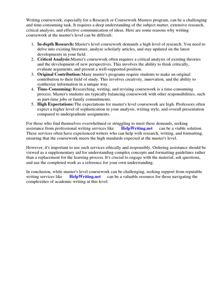 Research or Coursework Masters | PDF | Doctor Of Philosophy | Thesis