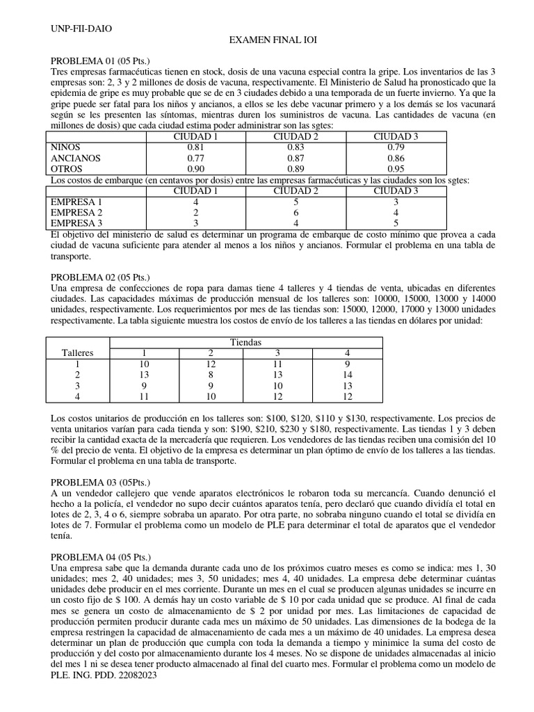 Ef Ioi 2023-I | PDF | Salud pública
