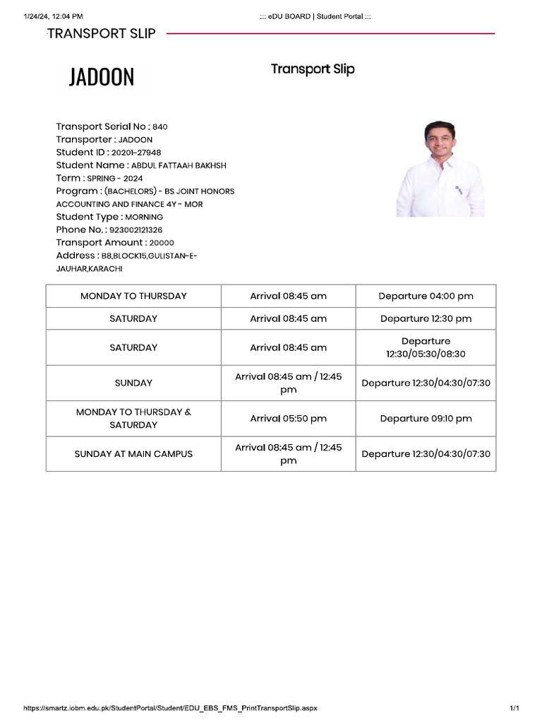 Transport Slip | PDF