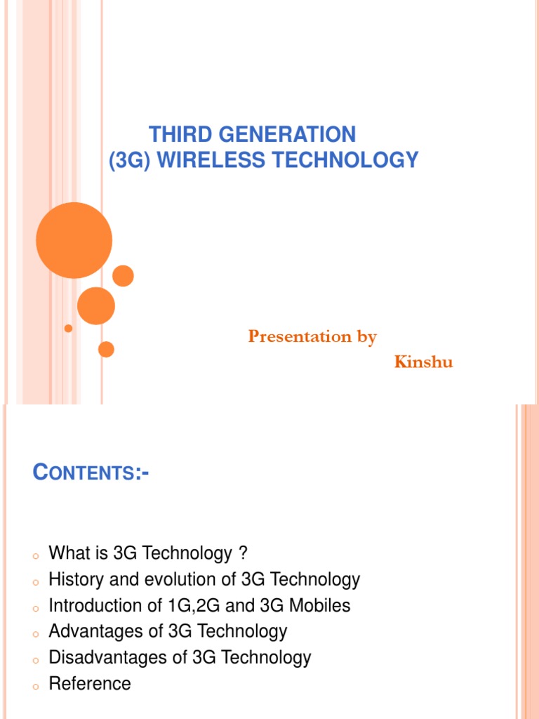3G Tech: Evolution & Impact | PDF