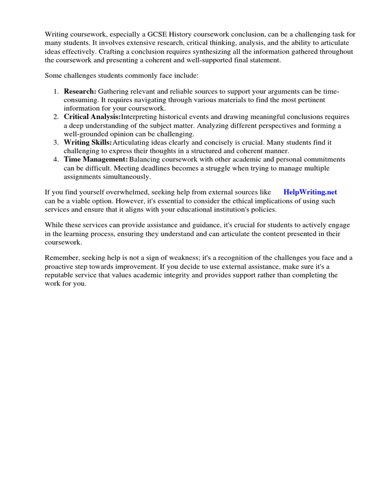 Gcse History Coursework Conclusion | PDF | Nazi Germany | Critical Thinking