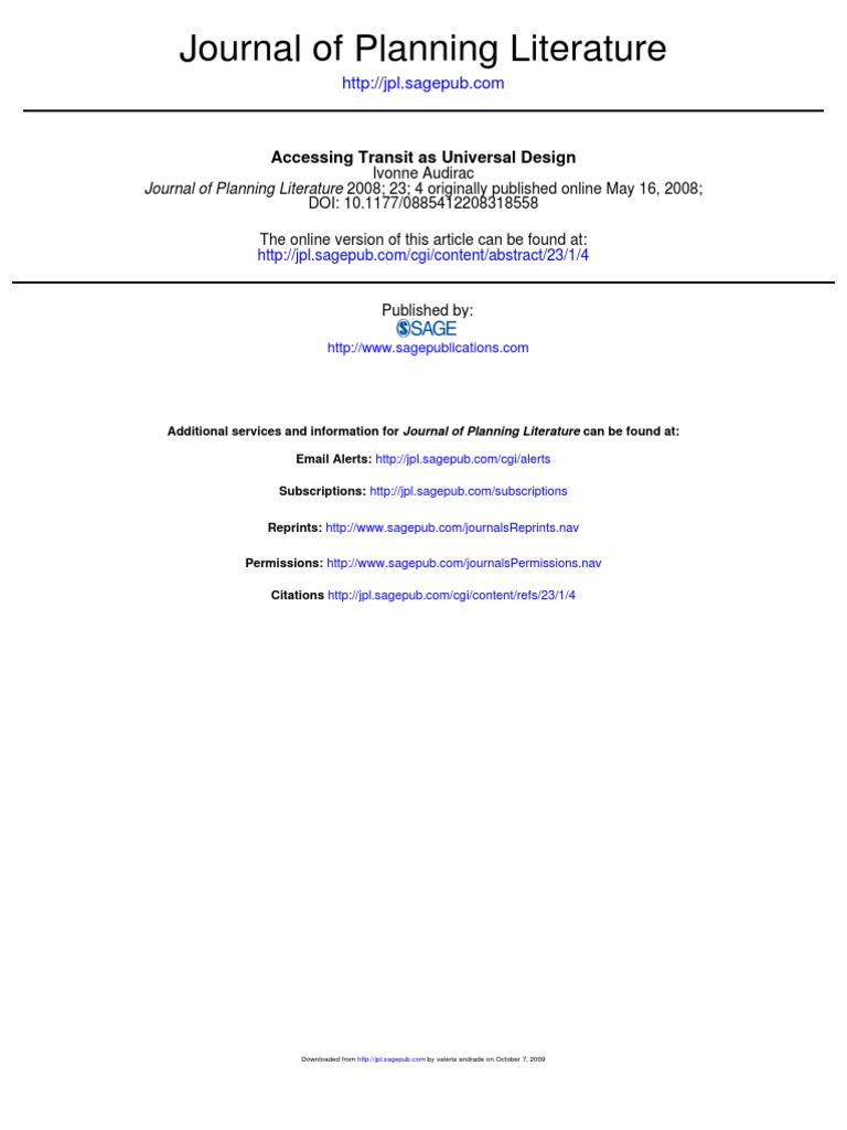 Accessing Transit As Universal Design | PDF | Accessibility | Public ...