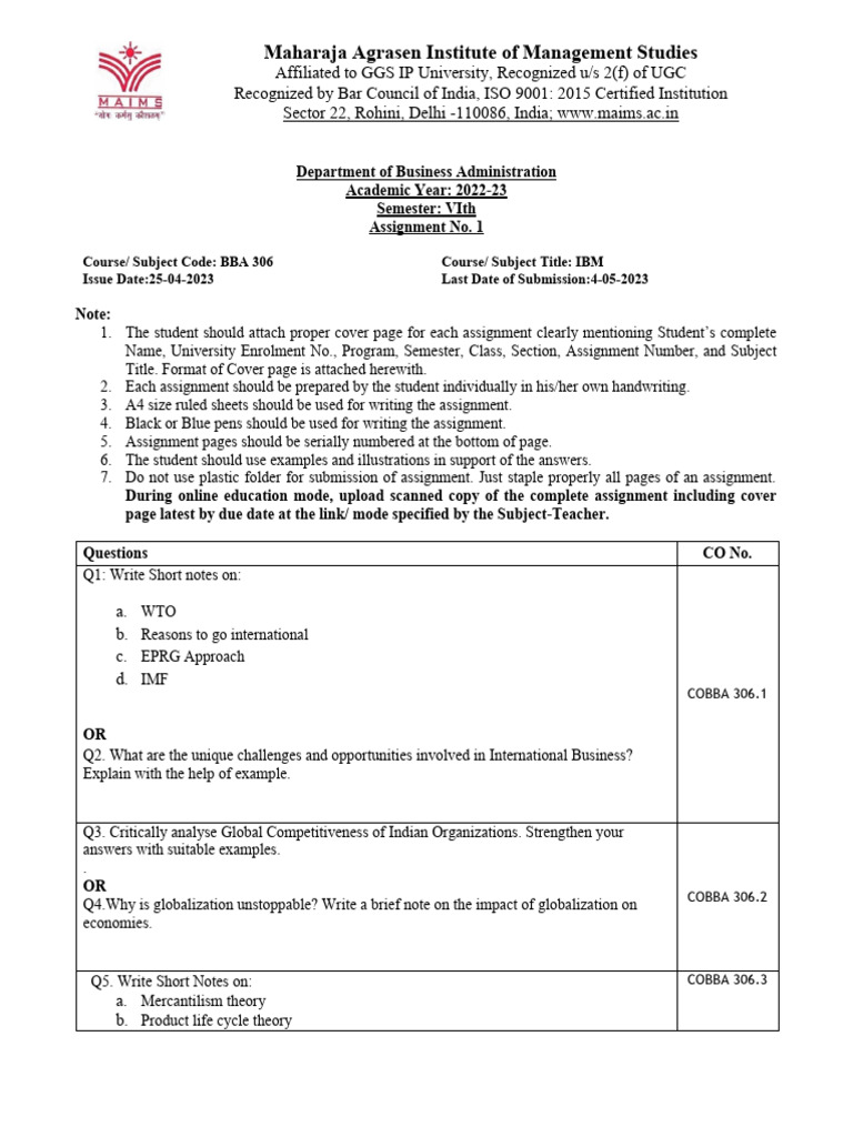 IBM Assignment 1,2023 | PDF