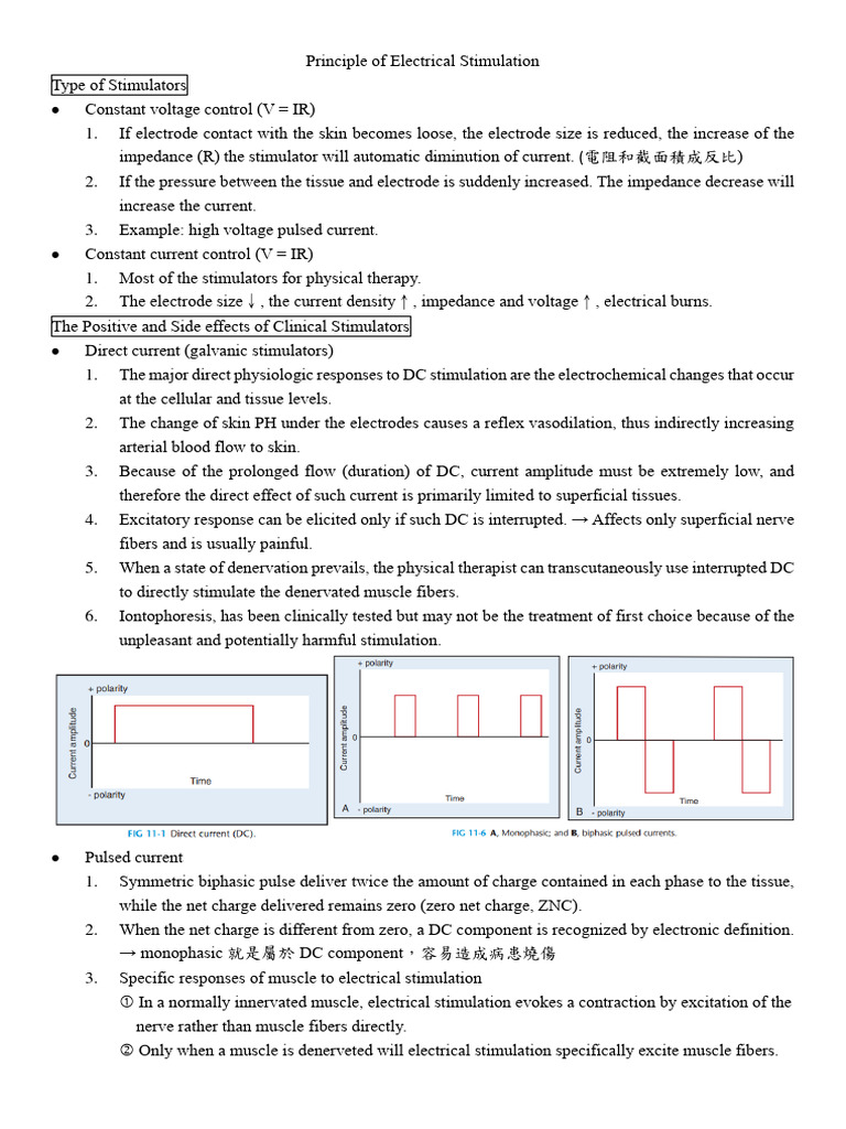 03 Principle Of Electrical Stimulation Download Free Pdf Muscle