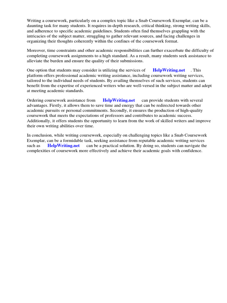 Snab Coursework Exemplar | PDF | Facebook | Linked In