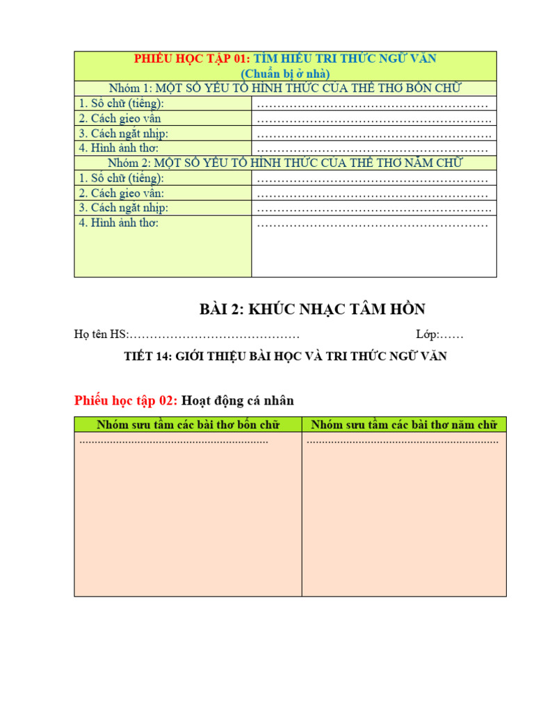 PHT Văn 7 Bài 2 | PDF