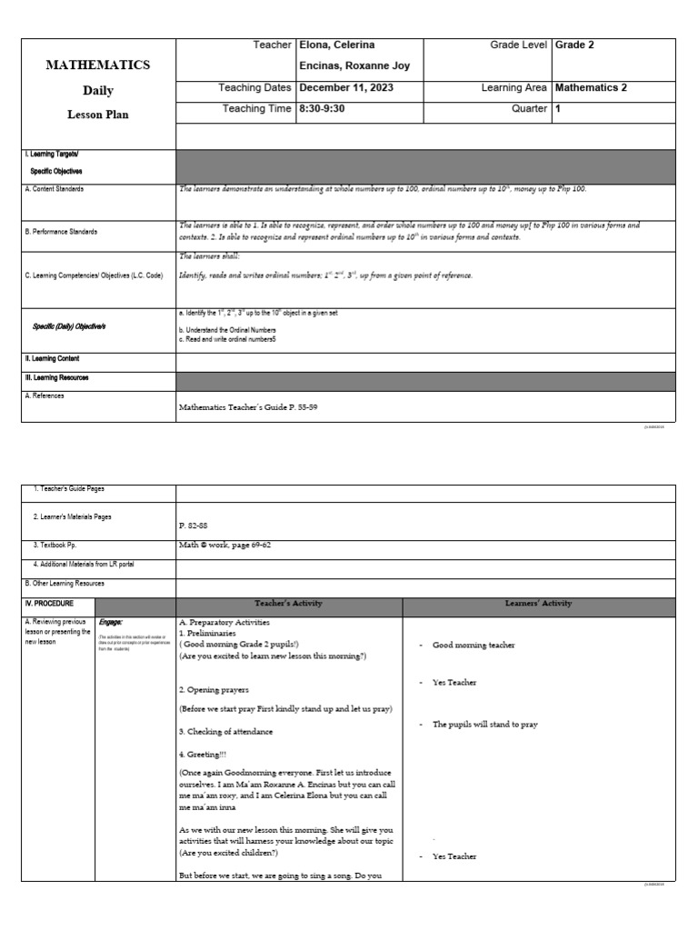 DLP in Mathematics | PDF | Learning | Behavior Modification
