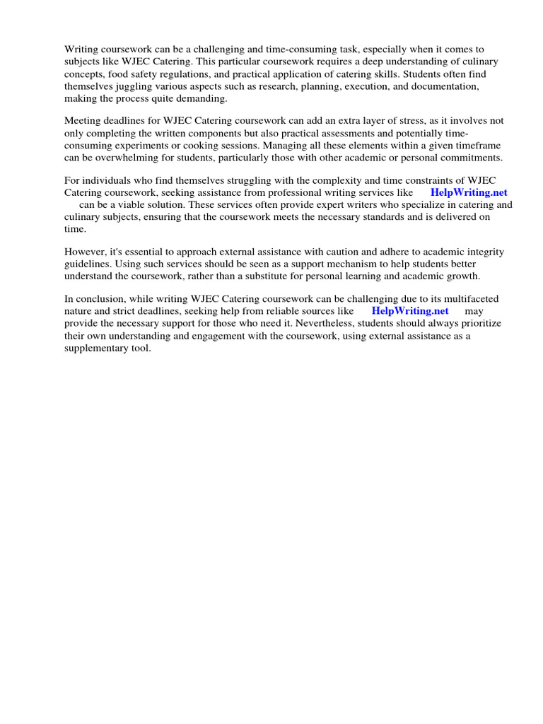 Wjec Catering Coursework Deadlines | PDF | Linked In | Facebook