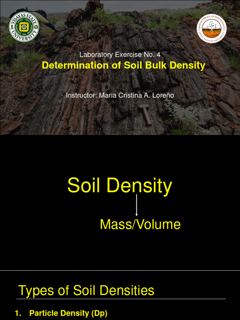 Exercise No. 4 Determination of Soil Bulk Density | PDF | Porosity | Density