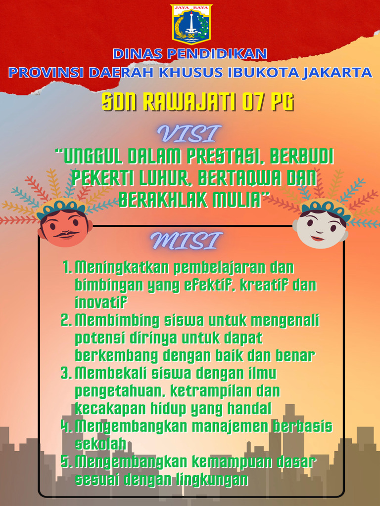 Visi Misi SDN Rawajati 07 Pagi | PDF