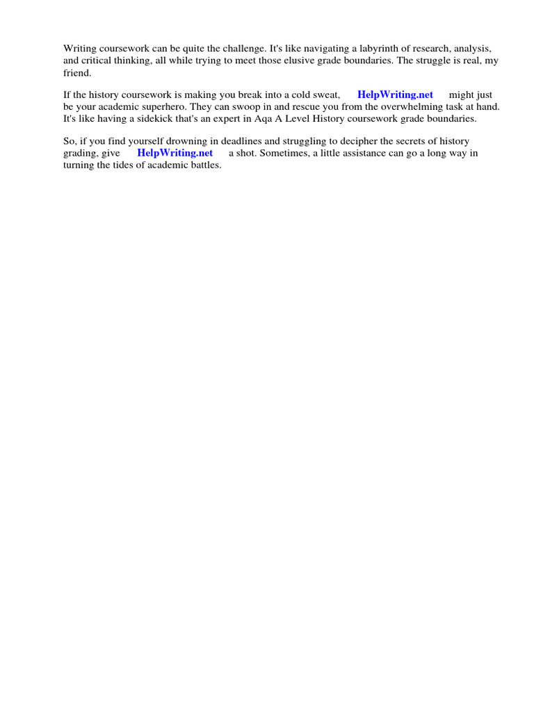 Aqa A Level History Coursework Grade Boundaries | PDF | Qualifications ... Aqa A Level History Coursework Grade Boundaries | PDF | Qualifications ...