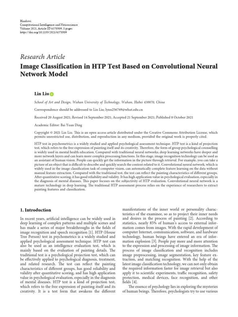 Htp Test Info Pdf Deep Learning Artificial Neural Network