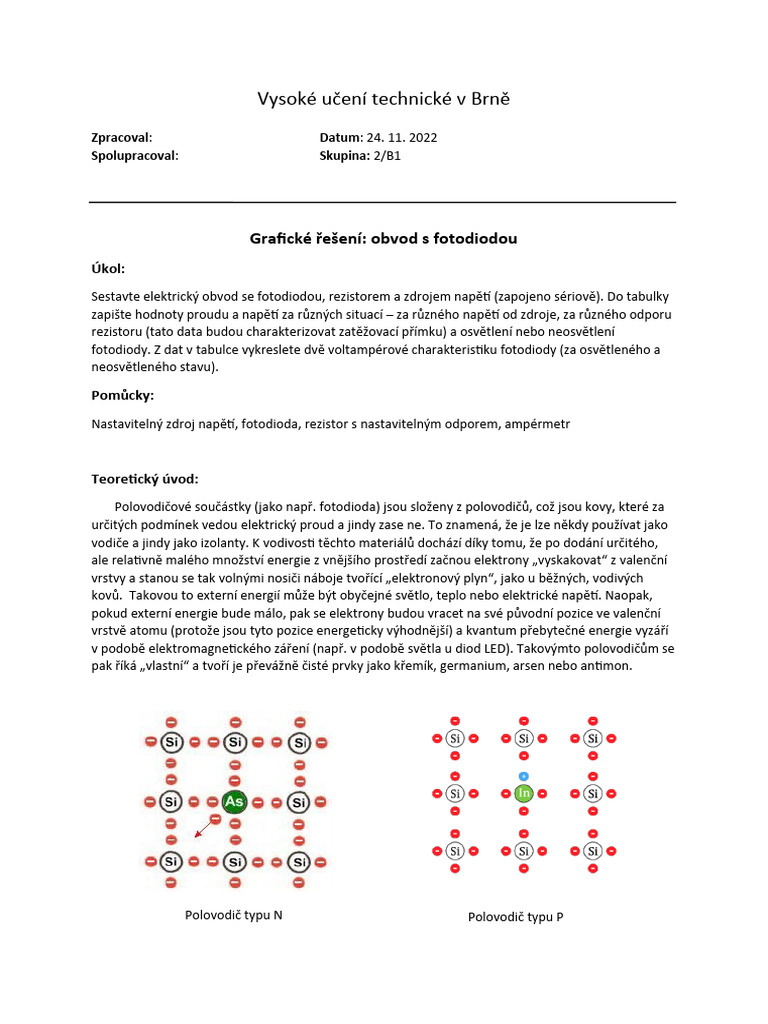 Laborky 4 - Fotodioda | PDF