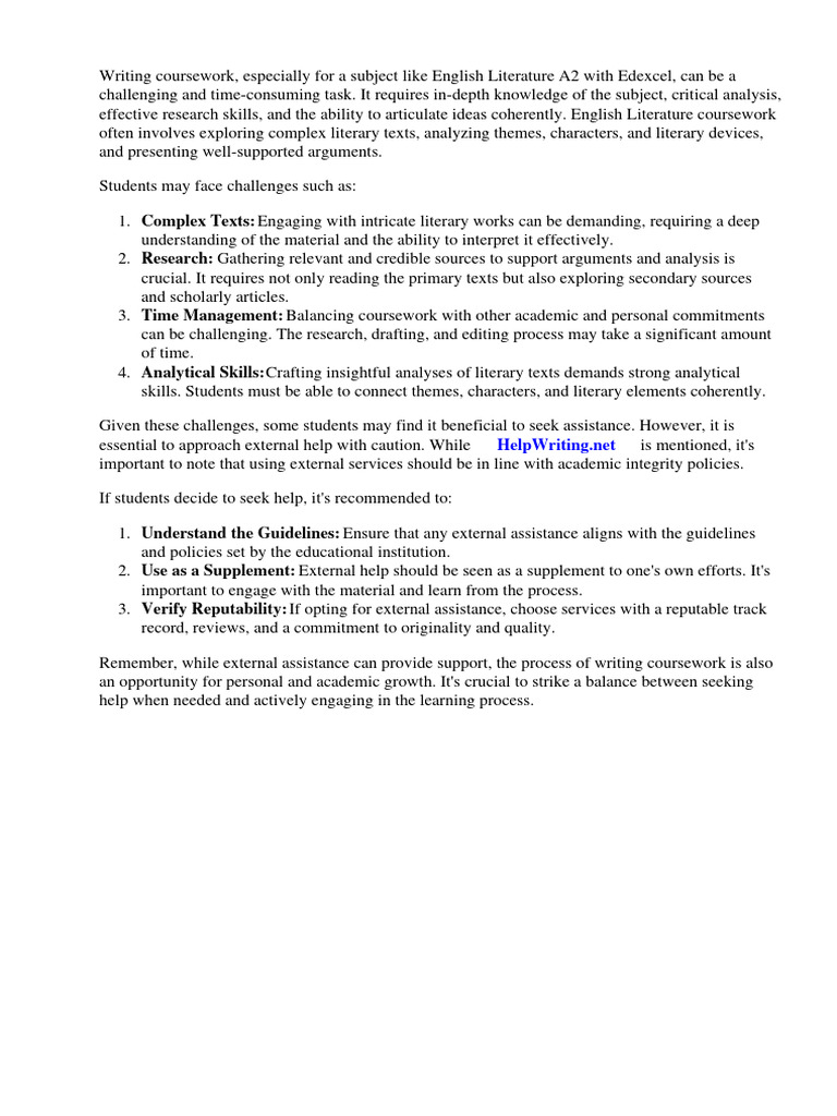 English Literature A2 Coursework Edexcel | PDF | Facebook | Linked In