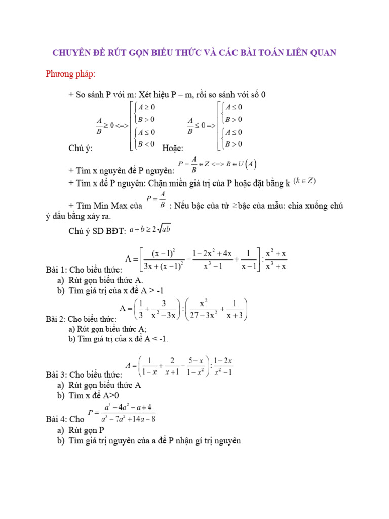CĐ 11. Rut Gon Bieu Thuc (R) | PDF