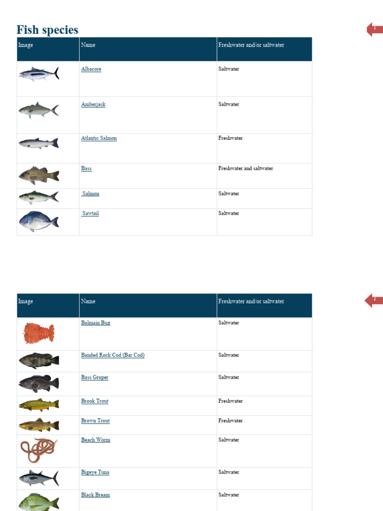 Fish Species | PDF | Fish | Fishing Industry