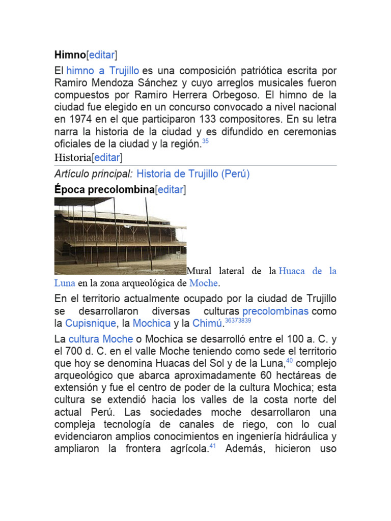 3 Trujillo, Himno. Epocas | Descargar gratis PDF | Perú