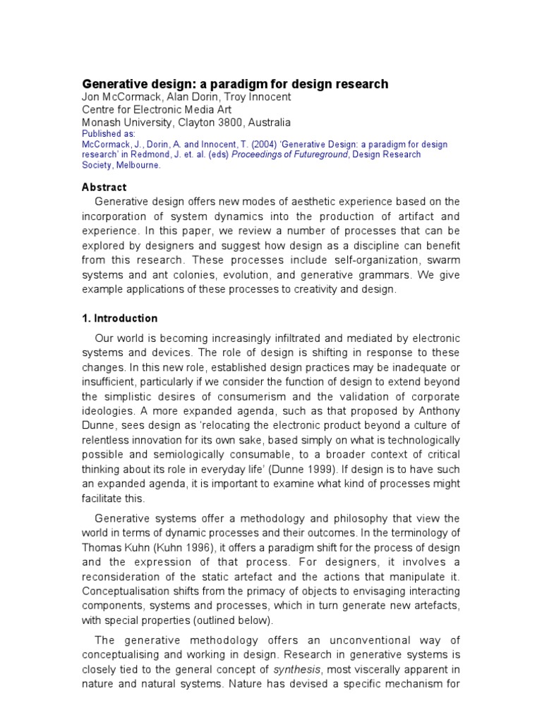 Generative Design in Research and Practice | PDF | Self Assembly | Design