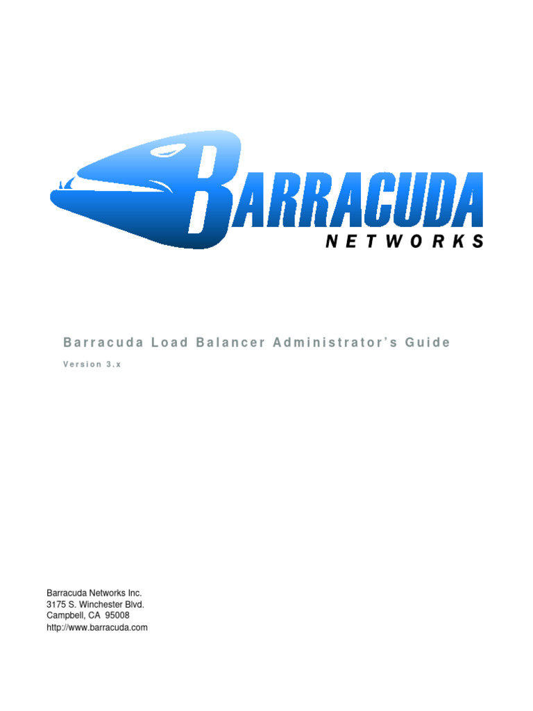 Barracuda Load Balancer Administrator S Guide | PDF | Load Balancing (Computing) | Computer Network